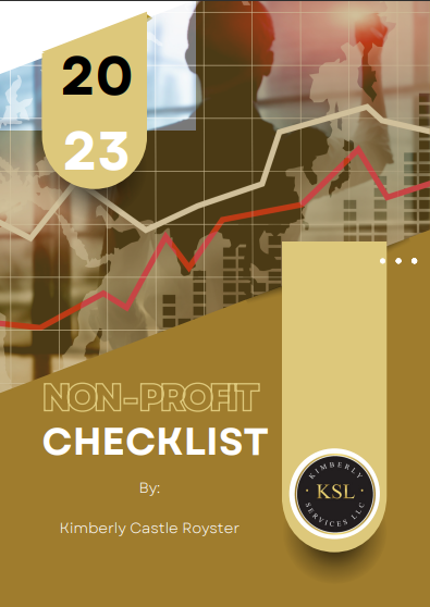 Non Profit Organization Checklist Book - Kimberly Services LLC